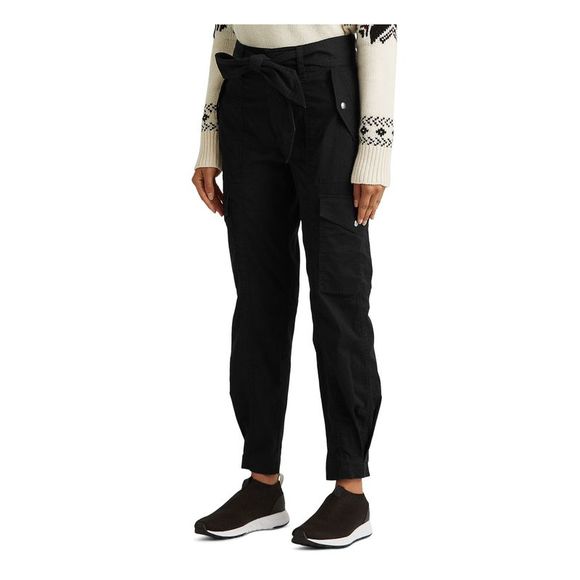 Lauren Ralph Lauren | Pants & Jumpsuits | Lauren Ralph Lauren Womens Black Pocketed Belted Twill ...
